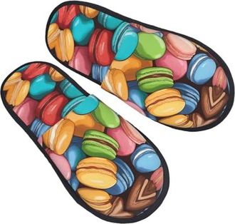 Generic Biscuits Aromatis&eacute;s Aux Macarons Femme Homme Slippers Respirantes Chaussons Peluche Pantoufles Pour Int&eacute;rieur Ext&eacute;rieur Hiver L