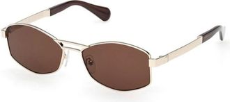 Max & Co. Femme, Accessoires, Jaune, Taille: 55 MM Cat Eye Lunettes de soleil