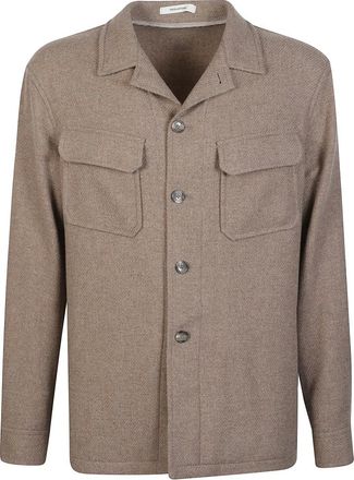 Tagliatore Homme, Vestes, Gris, Taille: L Veste chemise &agrave; poches &agrave; rabat boutonn&eacute;es