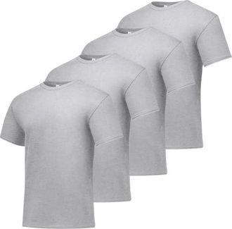 Hanes Lot de 4 t-Shirts Comfortsoft pour Homme, Cendr&eacute; - Lot de 4, Taille L