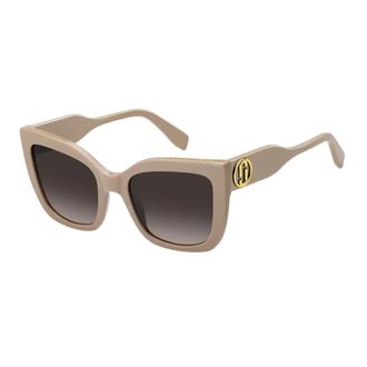 Marc Jacobs Femme, Accessoires, Beige, Taille: 54 MM Monture beige Verres dégradés marron Lunettes de soleil