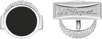 S.T. Dupont Boutons de manchettes ronds en laque et pointe de diamant
