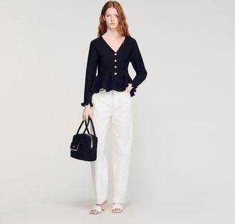 Sandro Cardigan mit Sch&ouml;&szlig;chen