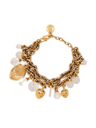 Goossens bracelet multi-tours &agrave; breloque perle - Or