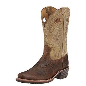 Ariat Ariat - Chaussures Western Western Cowboys travailleuses héritières, 43 M EU, Earth/Brown Bomber