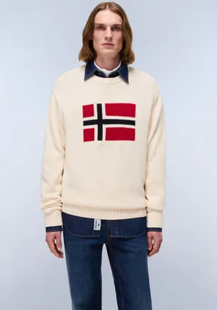 Napapijri Strickpullover MURA mit Rundhalsausschnitt, Langarm-Design