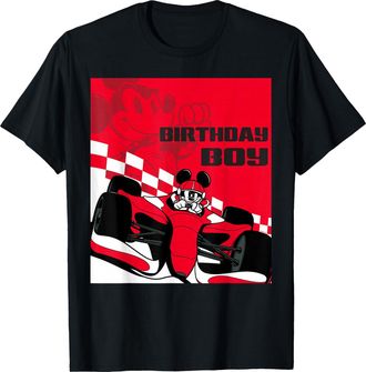 Disney Racing Birthday Boy Mickey Mouse Race Car Party T-Shirt