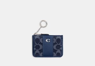 Coach Essential Mini-Kartenetui mit Ausweisfach aus Signature-Denim