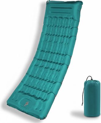 Shanna Isomatte Outdoor Camping Luftmatratze: Verdicktes 12cm Thermo Aufblasbare Matratze Mit Kissen Faltbar Luftmatratze Schlafmatte mit Fu&szlig;pumpe Anti-Ripst