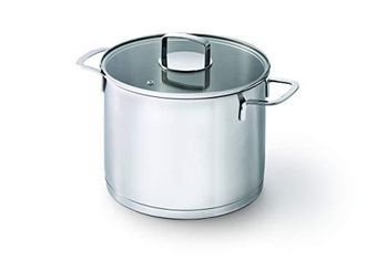 Kitchen Fun Mambo Gemüstetopf mit Deckel 24 cm, Edelstahl, Silber