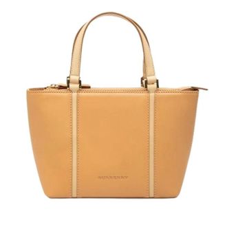 Burberry Sac cabas en cuir Pre-owned - Femme - Pre-owned - Beige - Taille: ONE Size