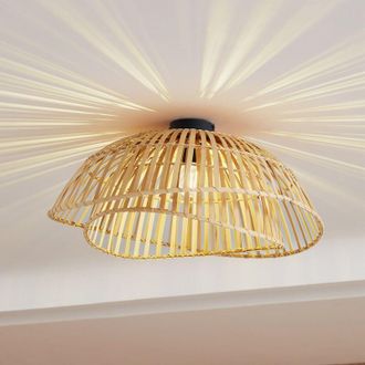 Lindby Neuwertig] Lindby Deckenleuchte Ilajus &oslash; 62 Cm Bambus Natur Deckenlampe Lampe Leuchte Spot B-Ware