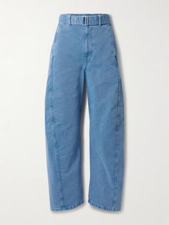 Christophe Lemaire Twisted Halbhohe Barrel-jeans Mit G&uuml;rtel - Blau
