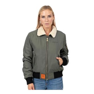 Bombers Original Femme, Vestes, Vert, Taille: 38 FR Barcelone Jacket
