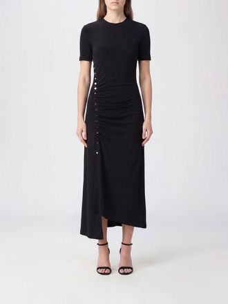 Paco Rabanne Robe midi asym&eacute;trique en jersey avec fente avant