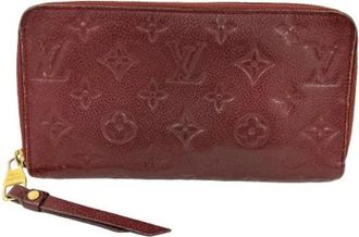 Louis Vuitton Portefeuille long pr&eacute;-poss&eacute;d&eacute; Monogram Empreinte (bi-pli) - Femme - Pre-owned - Rouge - Taille: ONE Size