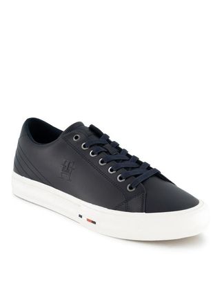 Tommy Hilfiger Herren Sneaker blau Glattleder