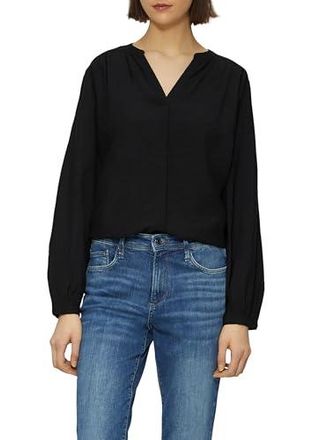 s.Oliver 2161029 Chemisier &agrave; Manches Longues, Noir, 40 Femmes