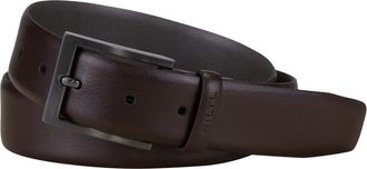 Hiltl Unifarbener Glattledergürtel mit dunkler Metallschließe in