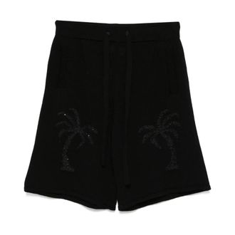 Laneus Bestickte Shorts mit elastischem Bund - - Shorts - Herren - Schwarzk - M
