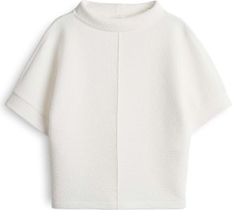 OPUS Damen Sweatshirt | GIMMO Loose Sweatshirt mit Rippenstruktur Milk, 44