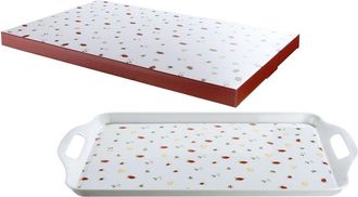 Gilde Tablett aus Melamin im Rosendesign, 48,5x29,5 cm