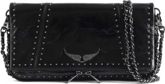 Zadig&Voltaire pochette Rock Vintage Studs Wings - Noir