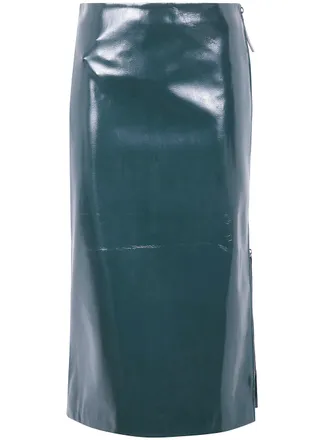 Frankie Shop Skirt Crackled Faux Leather Samantha