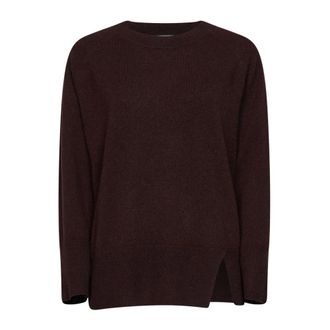 Kaos Kaos - Pull en maille &agrave; col rond - Femme - Pulls - Brun - Taille: 42 FR