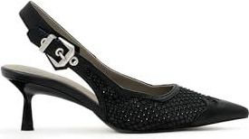 AllSaints Allsaints Bride arri&egrave;re en Maille Idiya pour Femme, Noir, 37.5 EU
