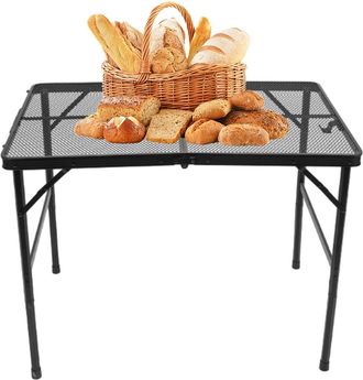 Generic Klappbarer Strandtisch aus Aluminium, Picknicktisch f&uuml;r Grill, tragbarer Campingtisch | Aluminiumlegierung, gro&szlig;er Raum, hitzebest&auml;ndig, mit Beistellt