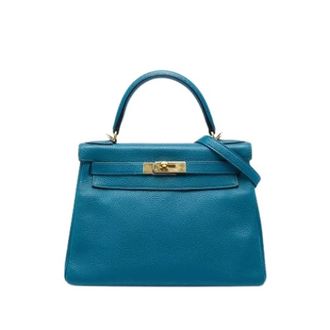Herm&egrave;s Pre-owned Kelly II 28 Handtasche - - Pre-owned - Damen - Blau - ONE SIZE