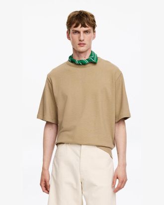 Arket Lockeres Boucl&eacute;-T-Shirt -Beige
