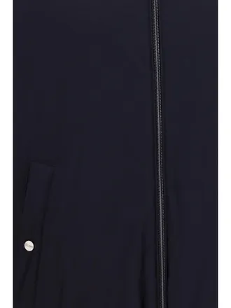 Herno Mens Hooded Zip Jacket Dark Blue Inner Goose Down
