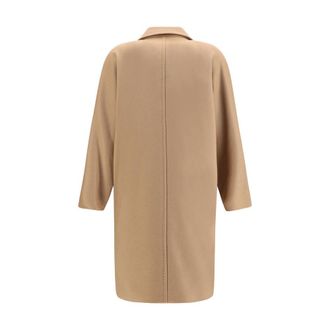 Max Mara Double-Breasted Wool Coat - Beige