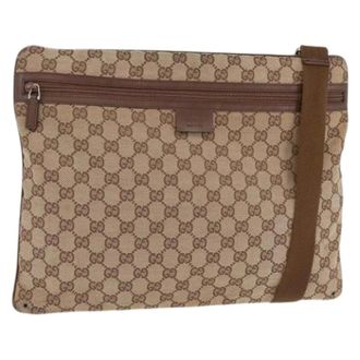 Gucci Sac &agrave; bandouli&egrave;re Pre-owned Vintage en toile GG - Femme - Pre-owned - Beige - Taille: ONE Size