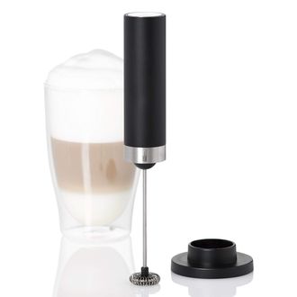 Adhoc MS14 Batteriebetriebener Milch- und Saucensch&auml;umer RAPID mit St&auml;nder, Edelstahl/Kunststoff