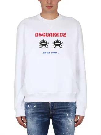 Dsquared2 Logo-Print Cotton Sweatshirt - White