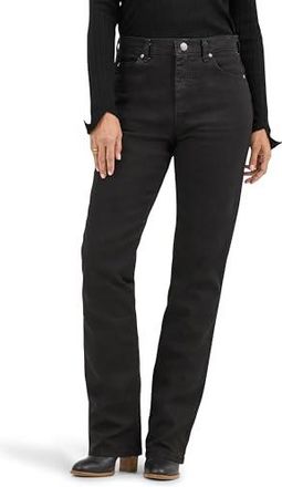 Lee Instantly Slims Classic Relaxed Fit Monroe Straight Leg Jean, Noir, 32 Femme