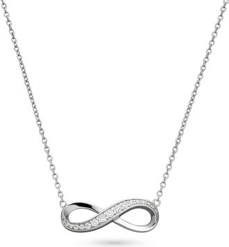 s.Oliver Necklace - Elegante Halskette aus poliertem 925er Silber - Silber - Ankerkette 45 cm - wasserfest & hautfreundlich