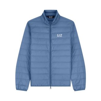 Emporio Armani Packable Daunenjacke mit Frontrei&szlig;verschluss - - Jackets - Herren - Blau - M