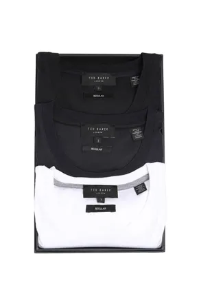 Ted Baker Brolin T-Shirt Geschenkbox-Set Wei&szlig; Marine Schwarz