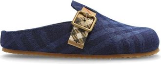 Burberry Femme, Chaussures, Bleu, Taille: 41 EU Urchin Slides