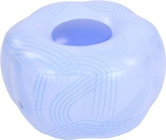 Generic TOPINCN Tabouret Gonflable, Si&egrave;ge Gonflable Portable &eacute;tanche &agrave; leau, Pouf Gonflable en PVC, Repose-Pieds L&eacute;ger &agrave; Rayures Bleues pour Le Camping en Ple