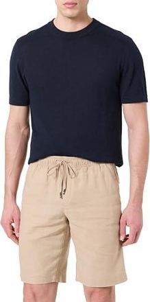 Tommy Hilfiger Harlem Po Linen Short Mw0Mw37804 Chino, Beige (Batique Khaki), 30W Homme