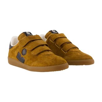 Isabel Marant Womens Beth Trainers - Isabel Marant Leather Khaki Calfskin Shoes Sneakers