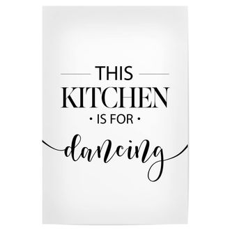 artboxONE Poster 30x20 cm Prints & Kunstdrucke Typografie Funny kitchen dance - Bild küche kitchen küche