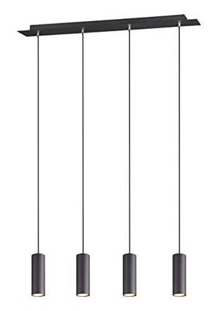 Trio Trio Leuchten Marley 312400432 Suspension 4 ampoules en métal Noir mat