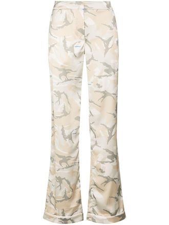 Off-white pantalon &eacute;vas&eacute; &agrave; motif camouflage - Tons neutres