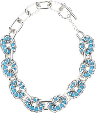 Bottega Veneta Femmes Colliers Argent Argent/Bleu Ciel